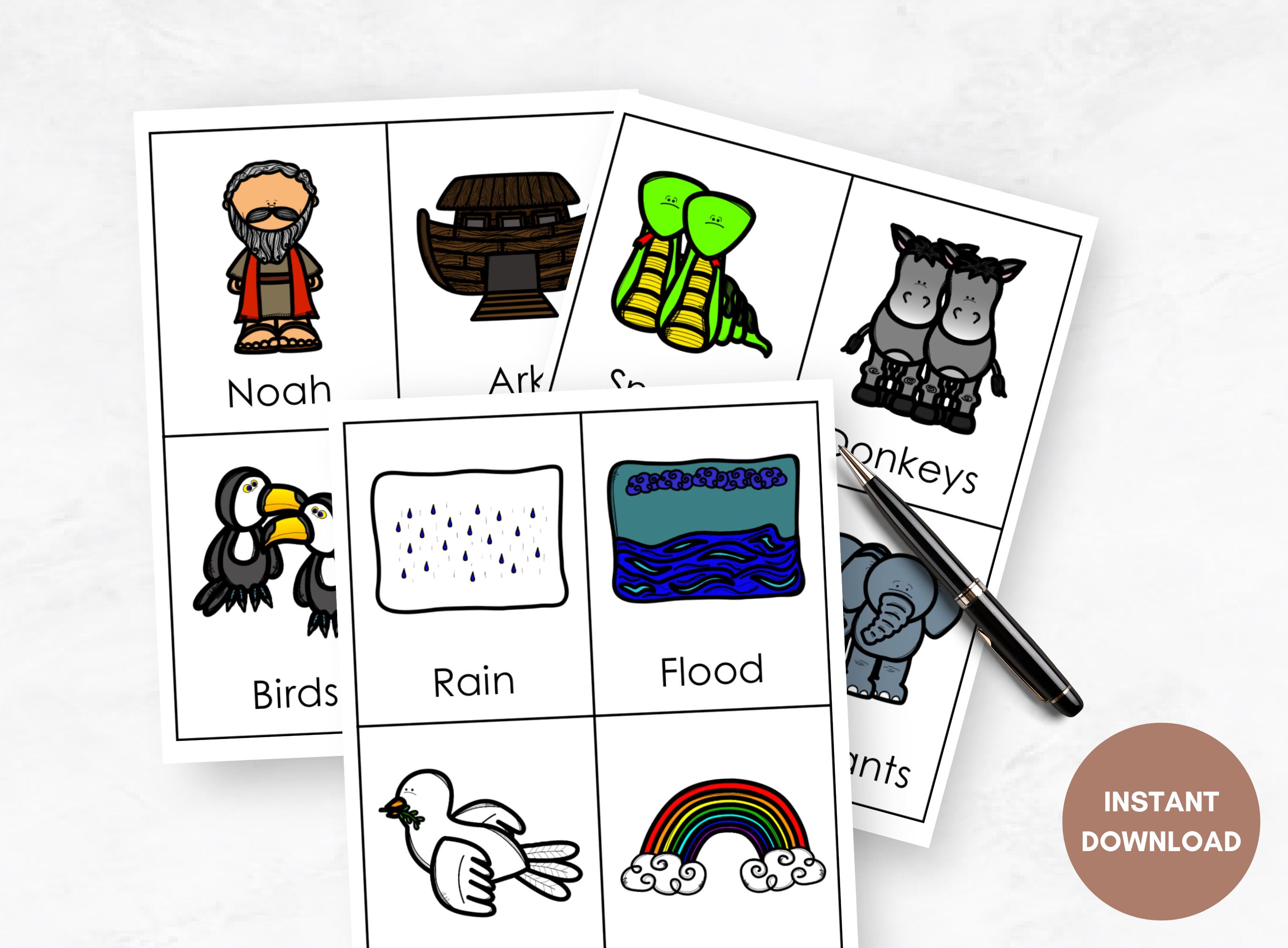 Noah's Ark, Printable Bible Scavenger Hunt, Sunday School Game, Kids ...