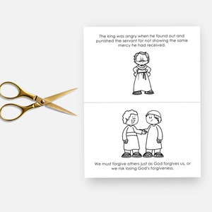 Parable of the Unforgiving Servant, Printable Mini Bible Book, Sunday ...