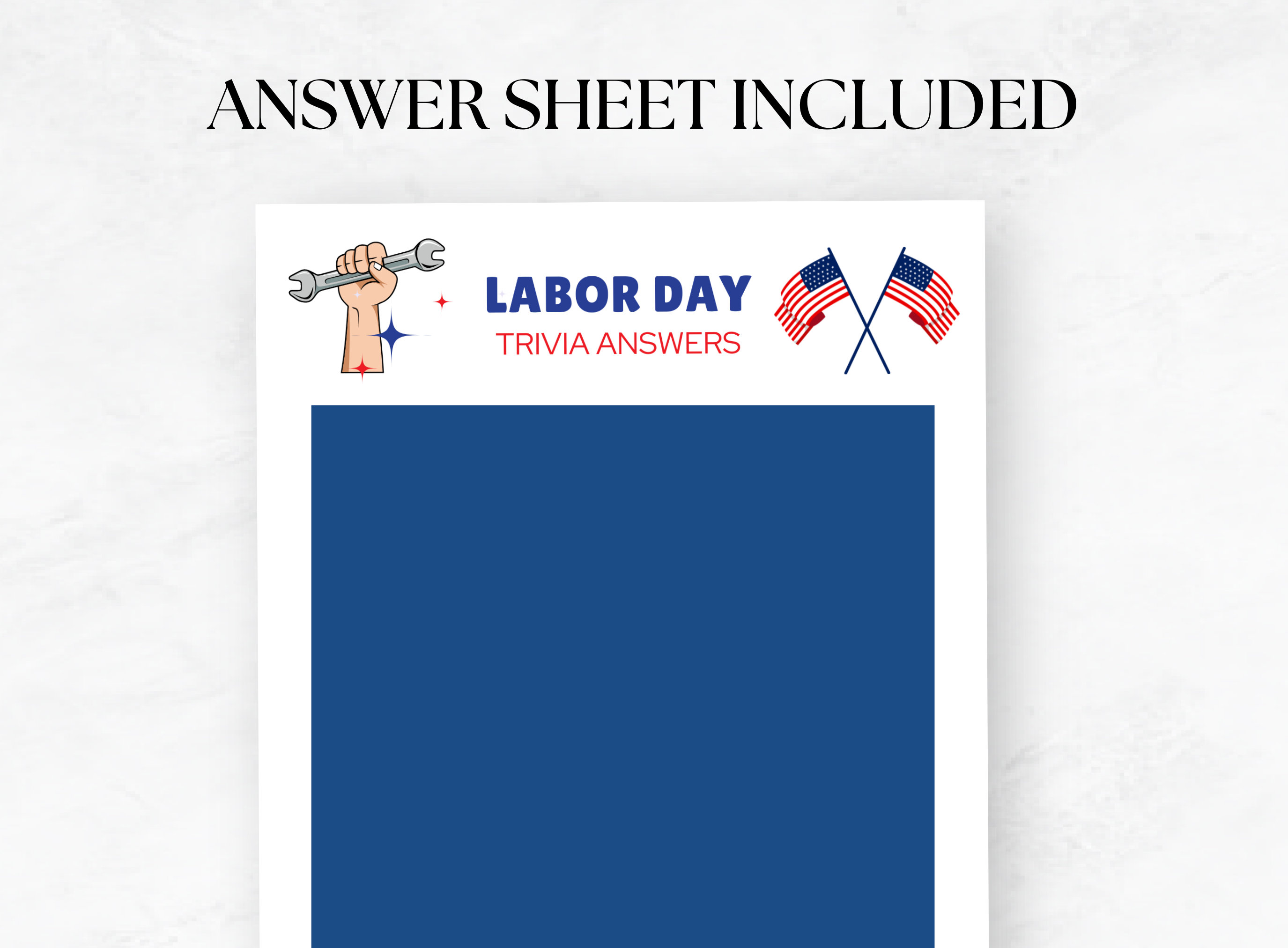 Labor Day Trivia, Fun Printable Labor Day Game for Kids and Adults ...