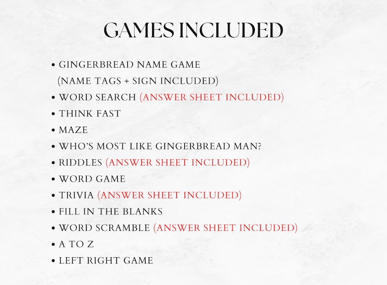 12 Printable Gingerbread Games, Fun Christmas Activities for Kids and ...