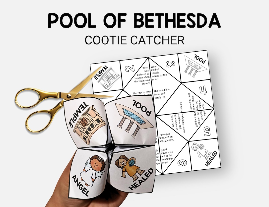 Jesus and the Pool at Bethesda, Bible Cootie Catcher Printable ...