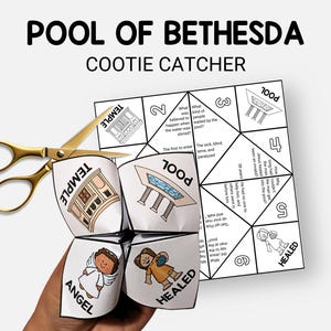 Jesus and the Pool at Bethesda, Bible Cootie Catcher Printable ...