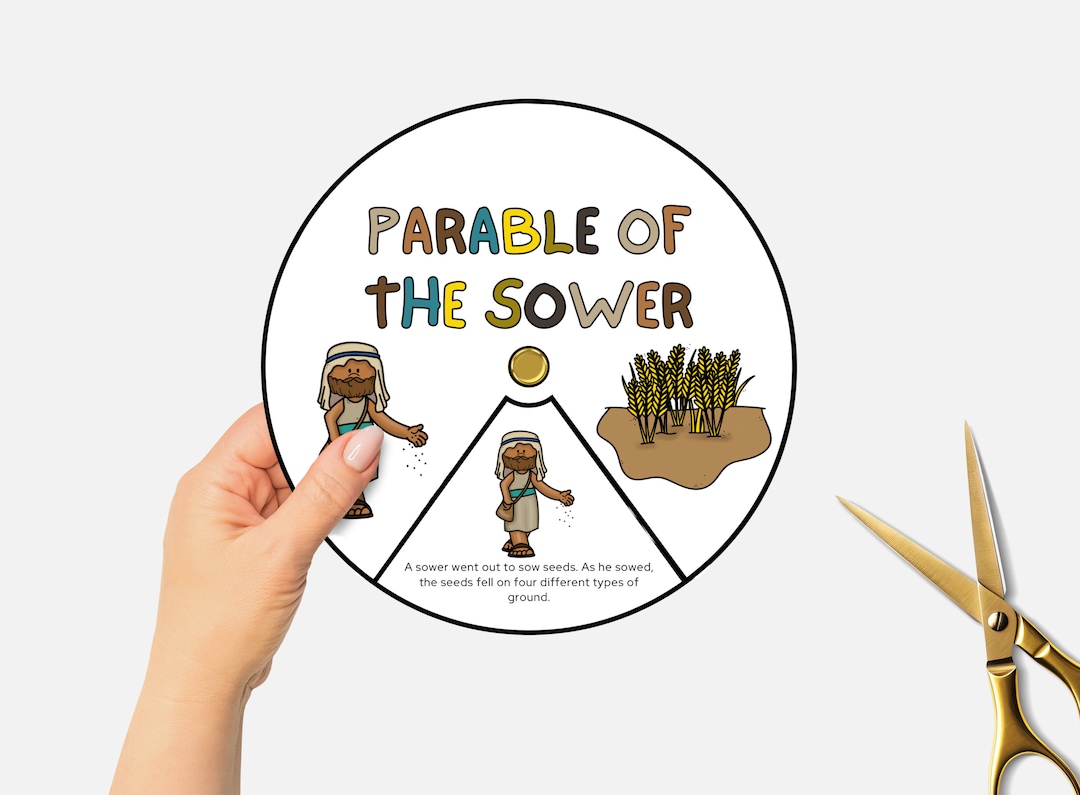 Parable of the Sower, Printable Bible Coloring Wheel, Sunday School ...