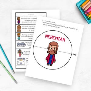 Nehemiah, Folding Surprise Bible Craft Printable, Kids Bible Study ...