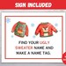 What's Your Ugly Sweater Name, Printable Christmas Party Game for Kids ...
