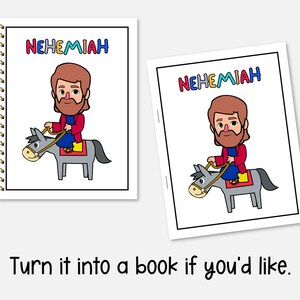 Nehemiah Bible Lesson Teaching Posters, Printable Sunday School ...