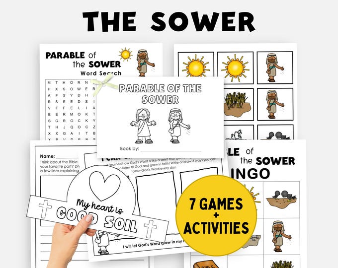 Parable of the Sower, Parables of Jesus, Bible Story Crafts, Sunday ...