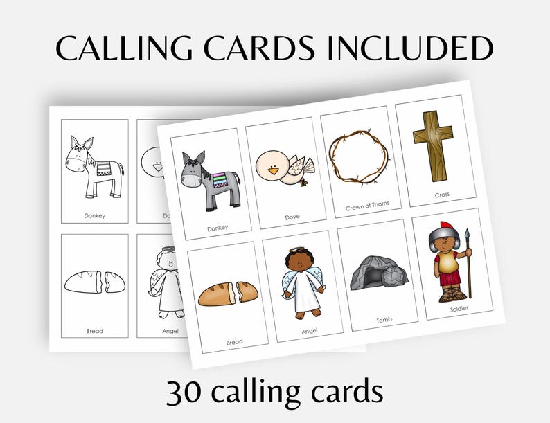 Holy Week Bingo, Printable Lent Bingo Cards, Religious Easter Game ...