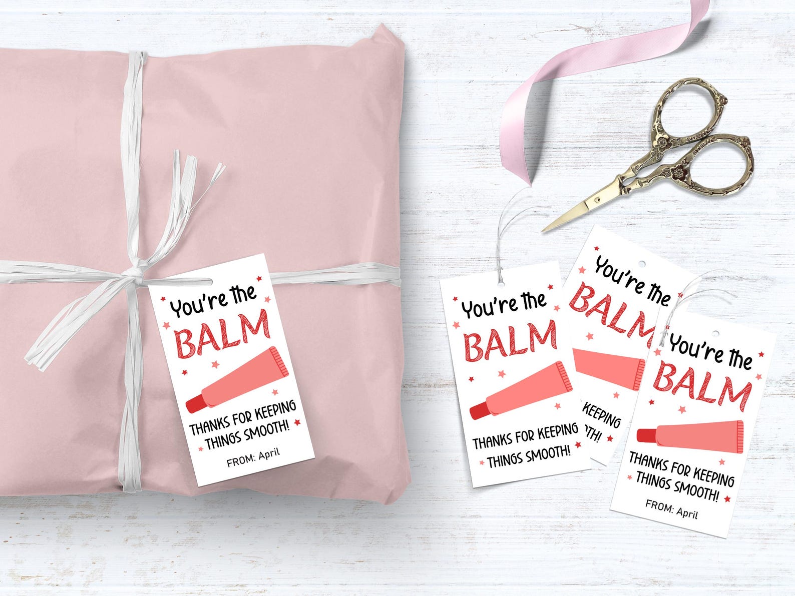 You Are the Balm, Teacher Appreciation Gift Tag, Lip Balm Punny Tags ...