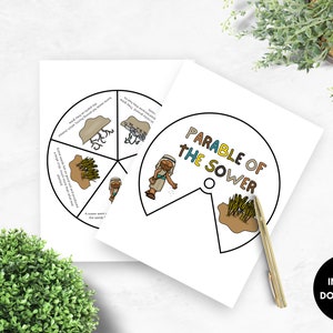 Parable of the Sower, Printable Bible Coloring Wheel, Sunday School ...