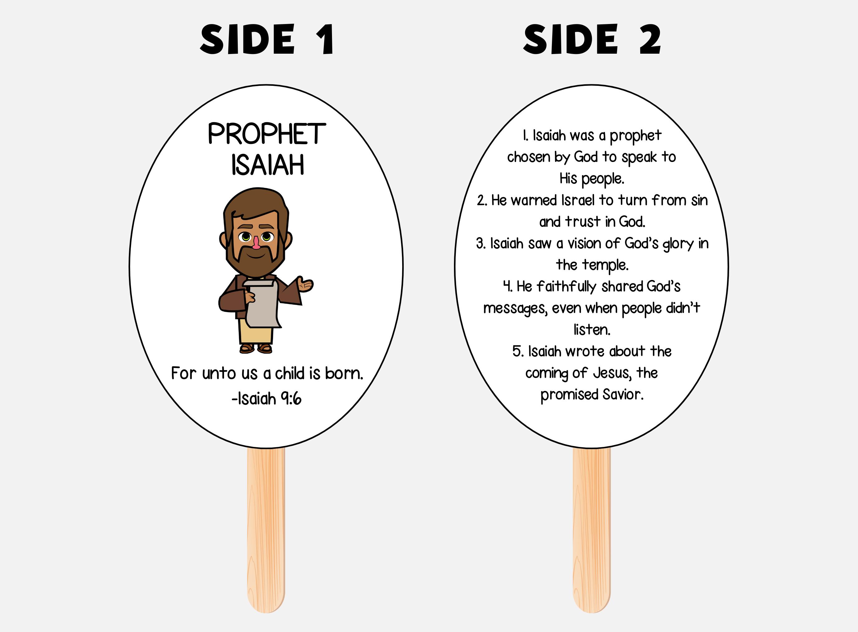Prophet Isaiah, Printable Bible Verse Activity for Church, Sunday ...
