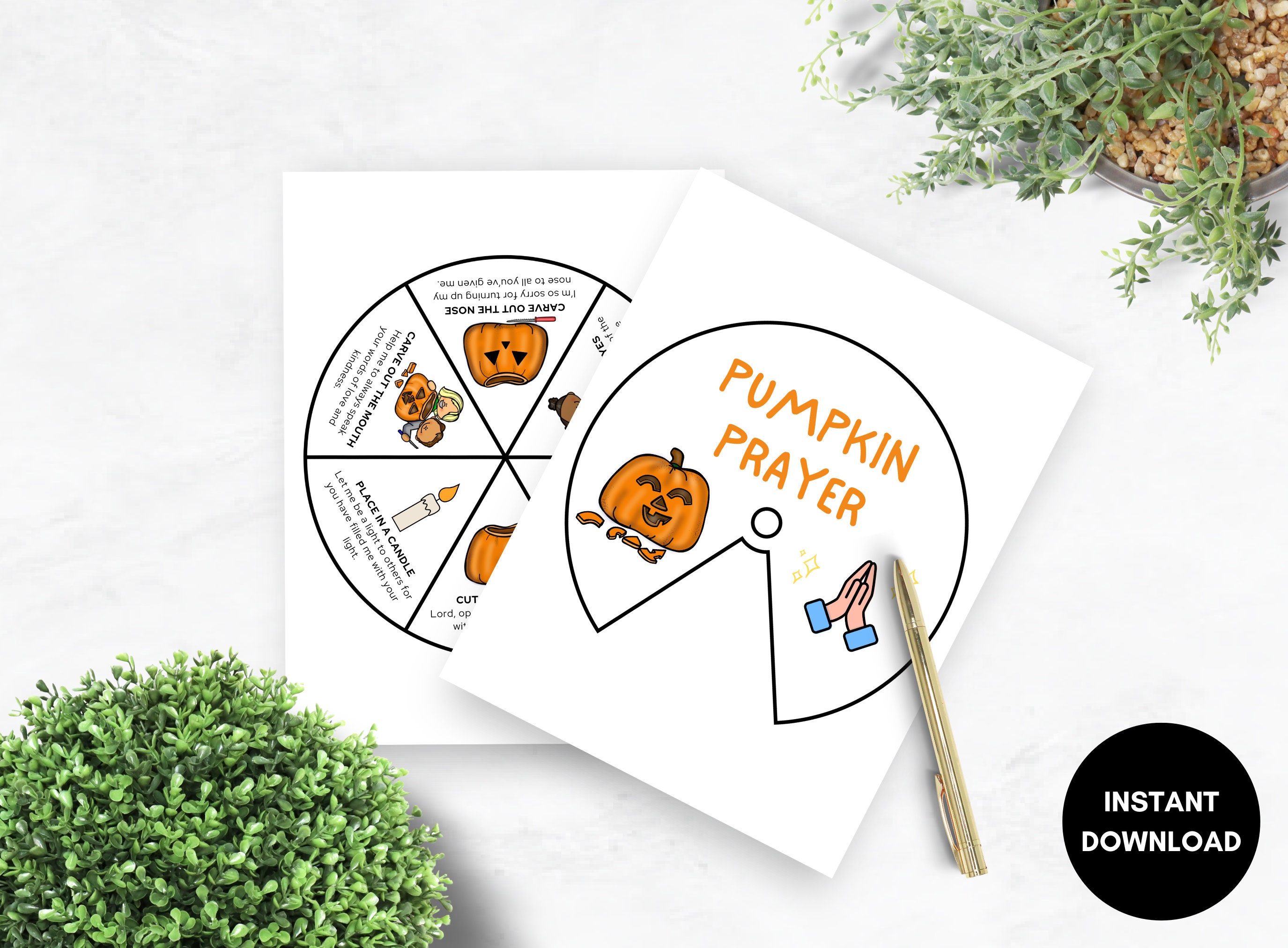 Pumpkin Carving Christian Halloween Activity, Printable Pumpkin Prayer ...