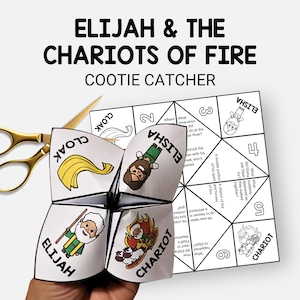 Elijah and the Chariots of Fire, Printable Cootie Catcher, Sunday ...