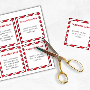 Saran Wrap Ball Game, Printable Christmas Dice Game, Wrap Trap, Fun ...