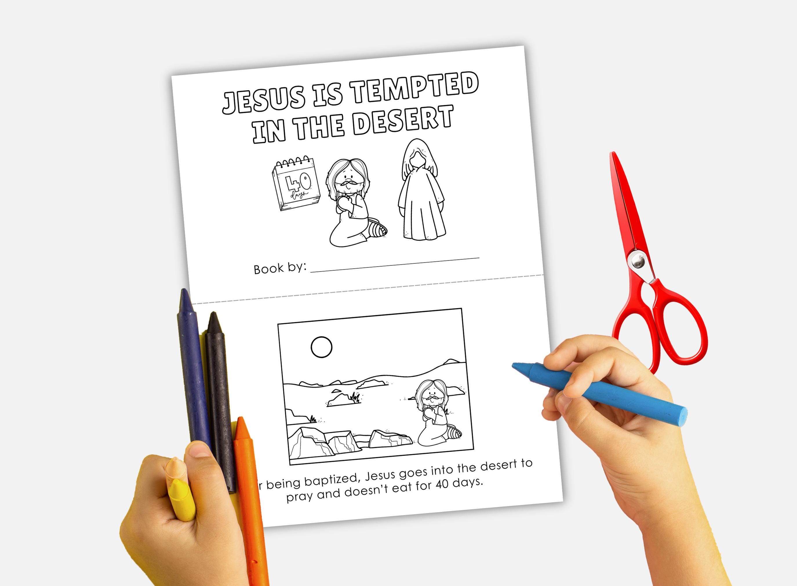 Jesus is Tempted in the Desert, Lent Bible Lesson, VBS Activity Pack ...