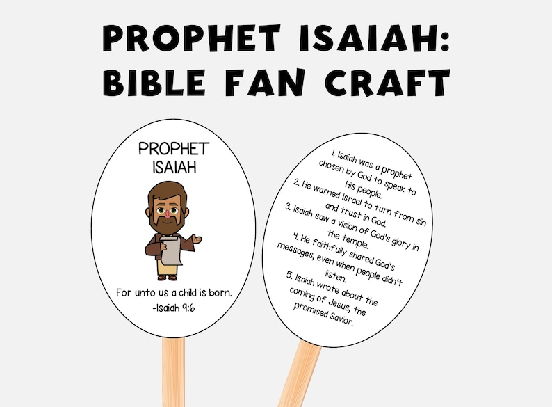 Prophet Isaiah, Printable Bible Verse Activity for Church, Sunday ...