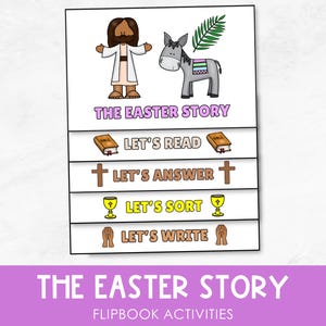 Easter Bible Story Craft, Printable Bible Flipbook, Sunday School Craft ...