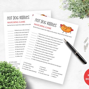 Hot Dog Riddles, Fun Hot Dog Theme Party Game for Kids and Adults ...