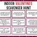 Valentines Scavenger Hunt Printable Game, Valentines Treasure Hunt for ...