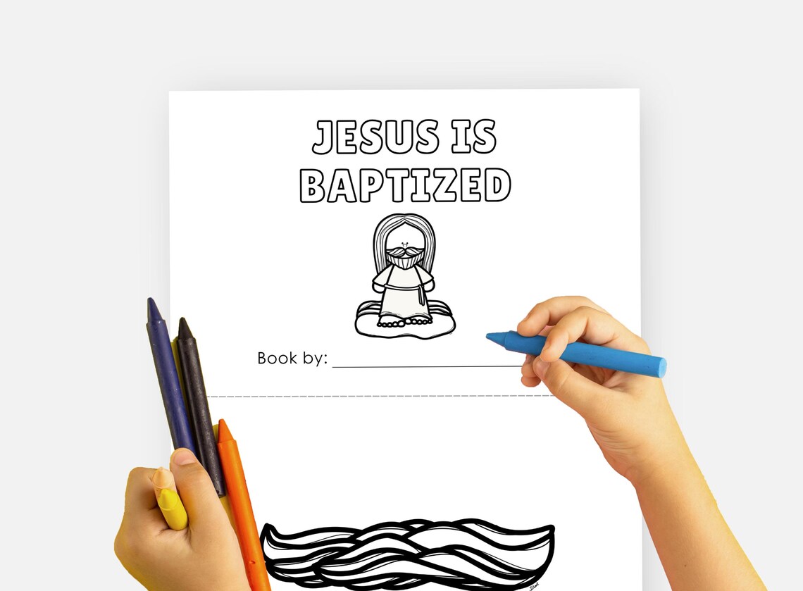 Baptism of Jesus, Printable Bible Lesson Mini Book, Life of Jesus ...