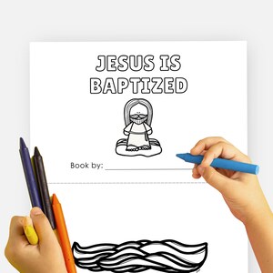 Baptism of Jesus, Printable Bible Lesson Mini Book, Life of Jesus ...