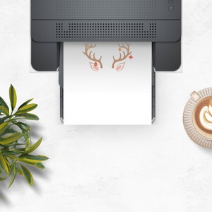 Reindeer Handprint Art, Printable Christmas Handprint Craft, Winter ...