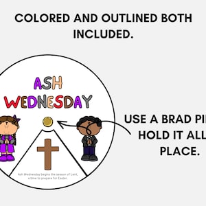 Ash Wednesday, Printable Bible Coloring Wheel, Lent Sunday School Craft ...