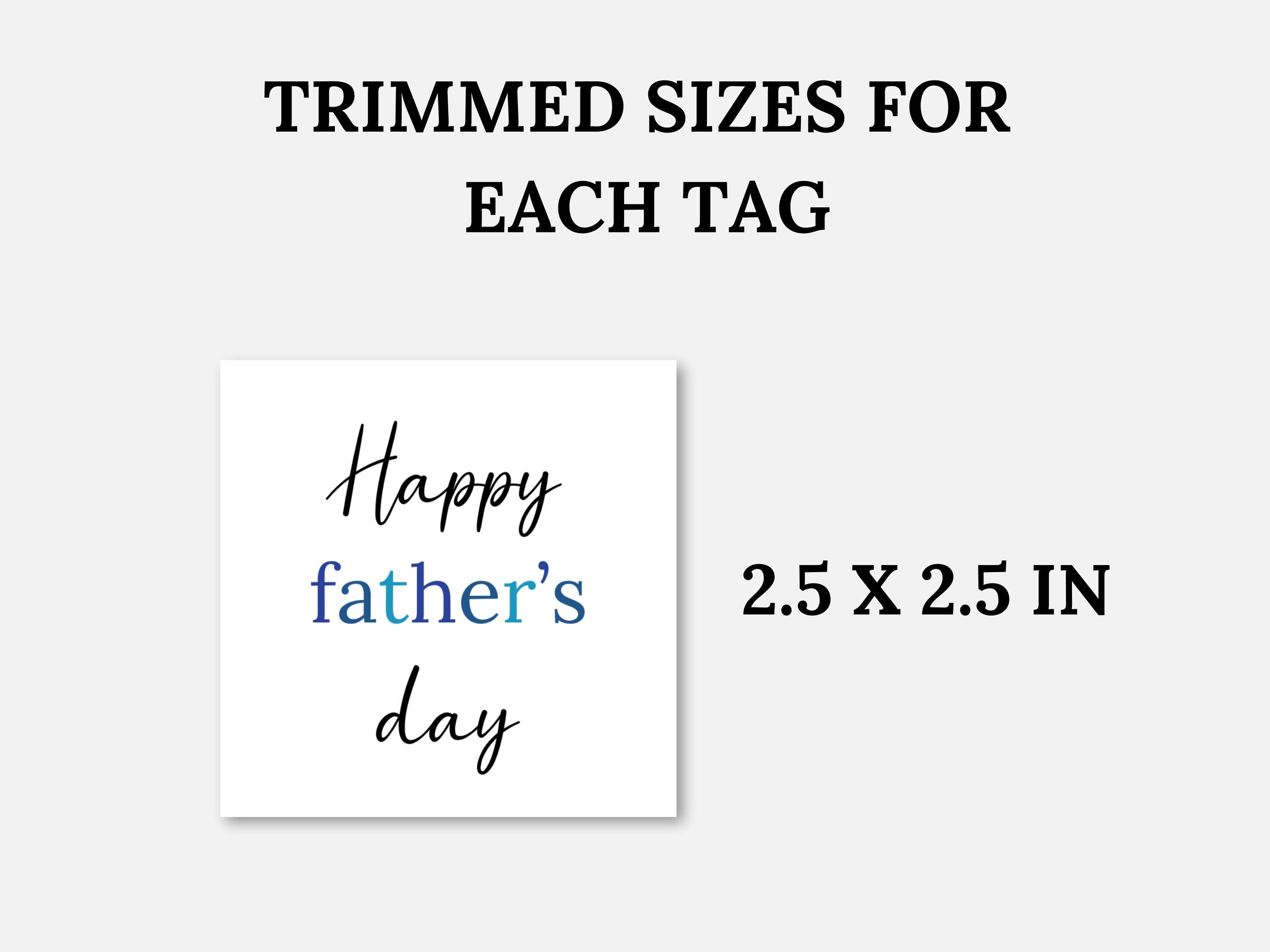 Happy Fathers Day Tag, Printable Square Father's Day Tags, Father's Day ...
