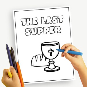 The Last Supper Bible Lesson, Maundy Thursday Holy Week Printable ...