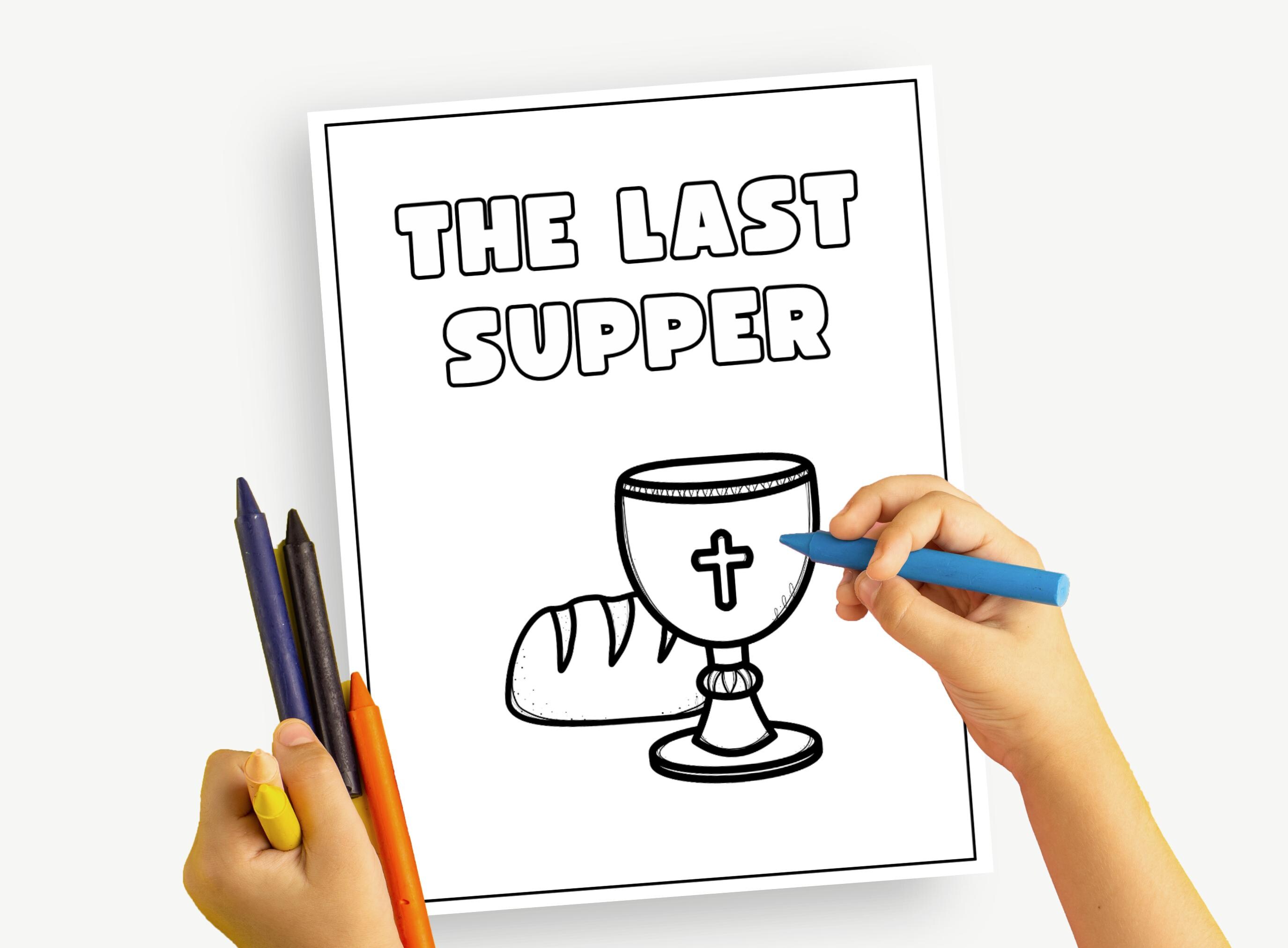 The Last Supper Bible Lesson, Maundy Thursday Holy Week Printable ...