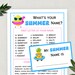 Whats Your Summer Name, Summer Birthday Party Game for Kids and Adults ...