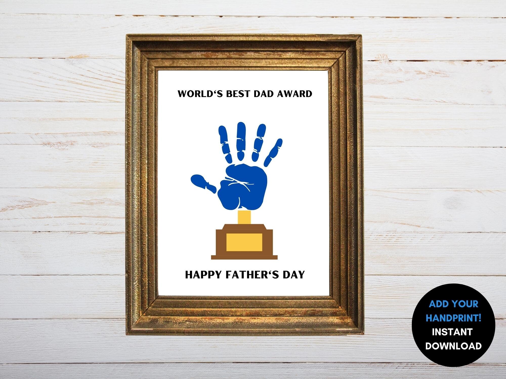 Fathers Day Handprint Printable, Kids Handprint Craft, Handprint Art ...