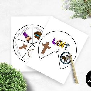 Lent Bible Coloring Wheel, Printable Sunday School Craft, Kids Holy ...