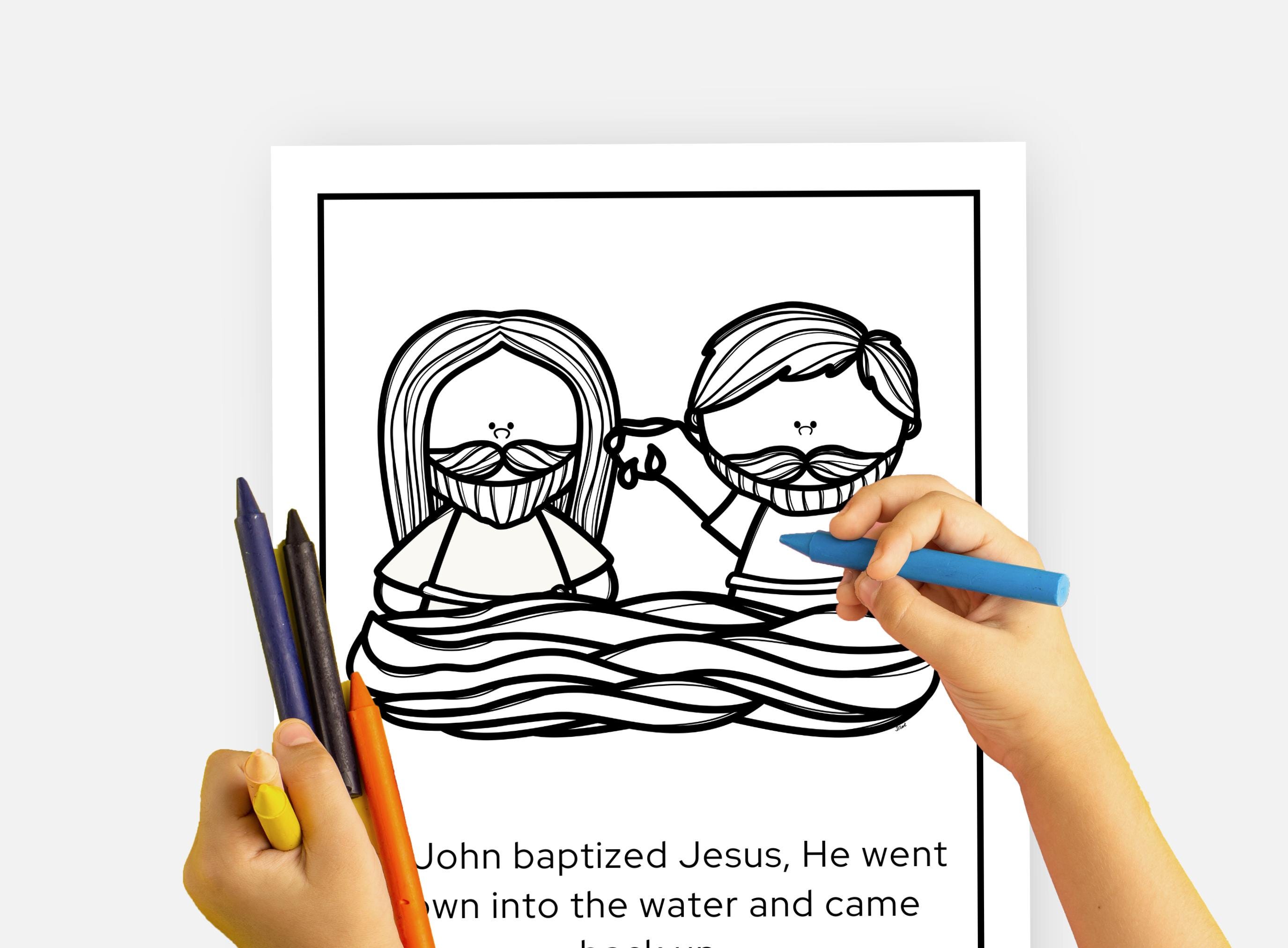 Baptism of Jesus Lesson Teaching Posters, Printable Sunday School ...