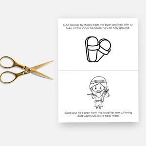 Moses and the Burning Bush, Printable Mini Bible Book, Sunday School ...
