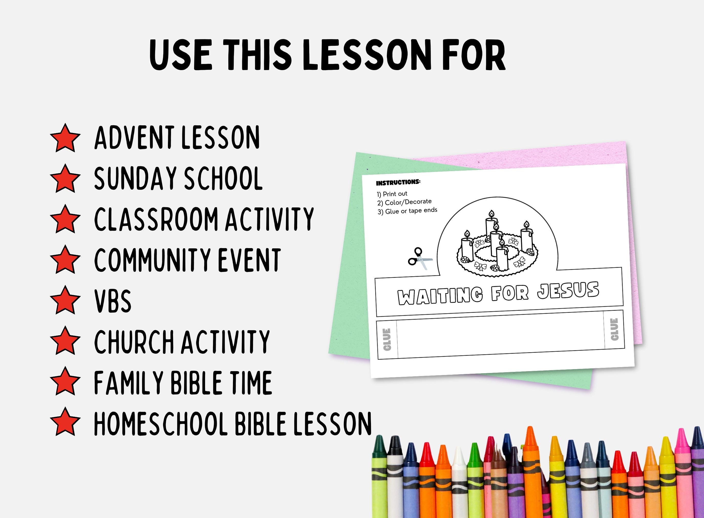 Christmas Advent Bible Lesson, Nativity Story Printable, Birth of Jesus ...