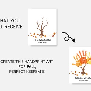 Fall in Love With Jesus Handprint Art, Fall Festival Christian Bible ...