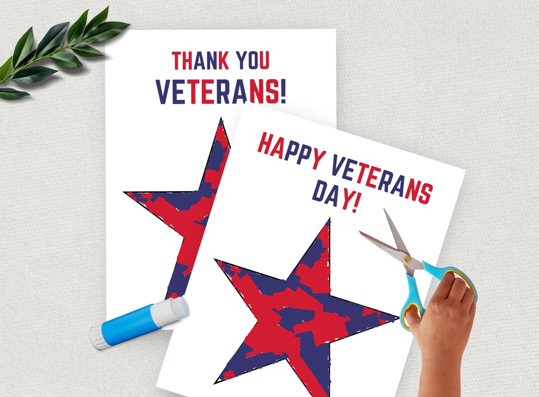 Veterans Day Craft, Happy Veterans Day, Thank You Veterans, Cut and ...