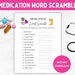 Generic Medication Scramble, Printable Pharmacy/medical Games, Doctor ...