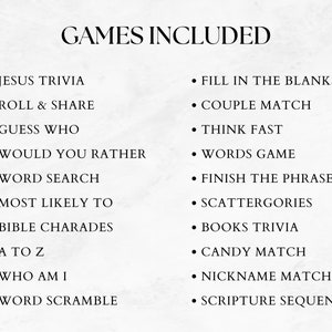 20 Printable Bible Games, Youth Group Games, Christian Games, Sunday ...