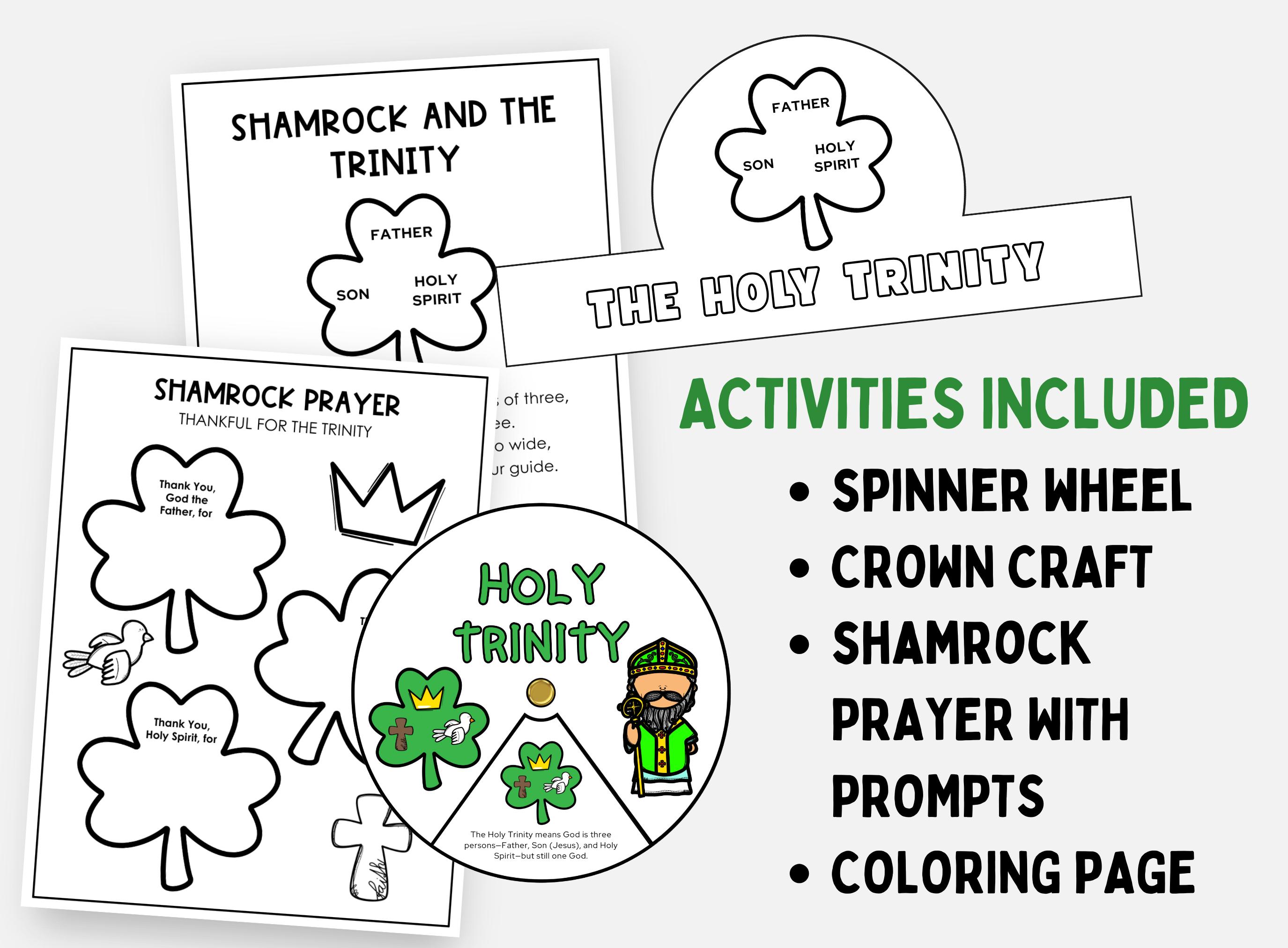 Shamrock Holy Trinity Bible Lesson, Christian St Patricks, Holy Spirit ...