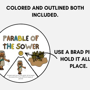 Parable of the Sower, Printable Bible Coloring Wheel, Sunday School ...