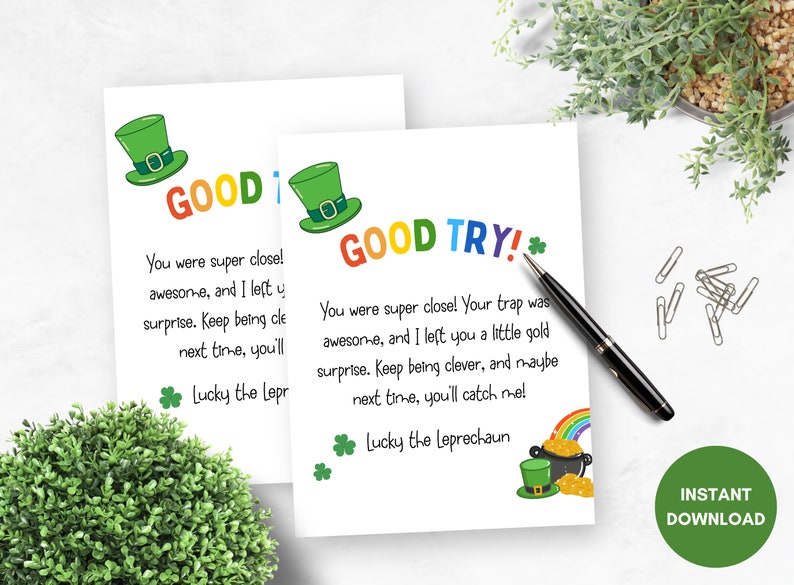 Printable Leprechaun Letter, Leprechaun Trap Note, St Patricks Day ...