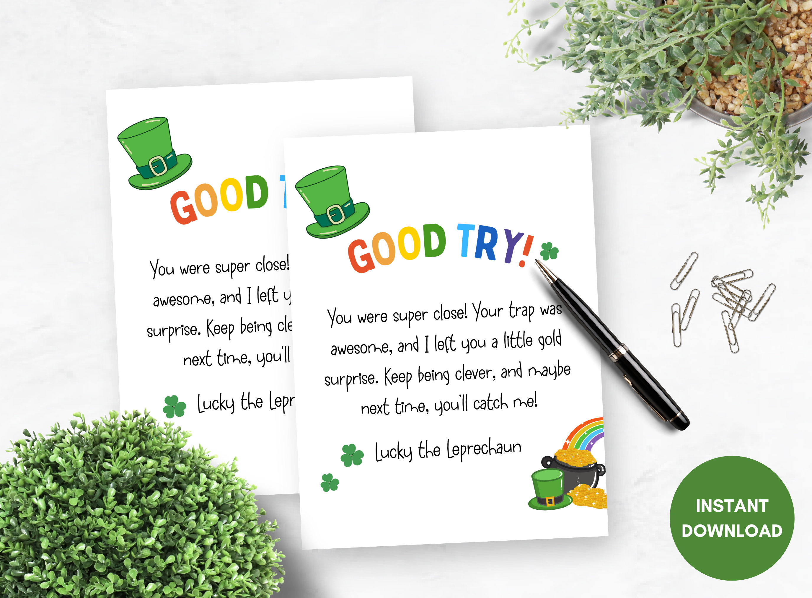 Printable Leprechaun Letter, Leprechaun Trap Note, St Patricks Day ...