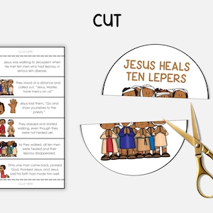 Jesus Heals Ten Lepers, Folding Surprise Bible Craft Printable ...