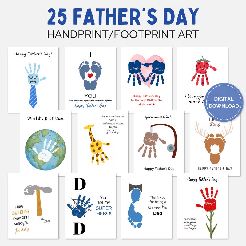Father Day Handprint - Etsy