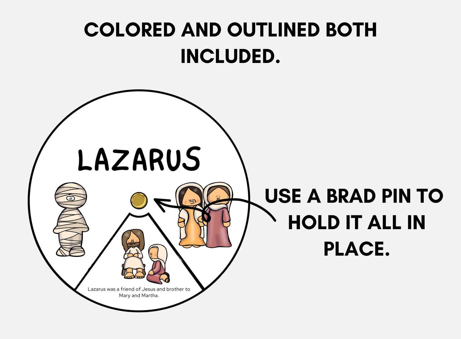 The Death and Resurrection of Lazarus, Miracles of Jesus, Printable ...