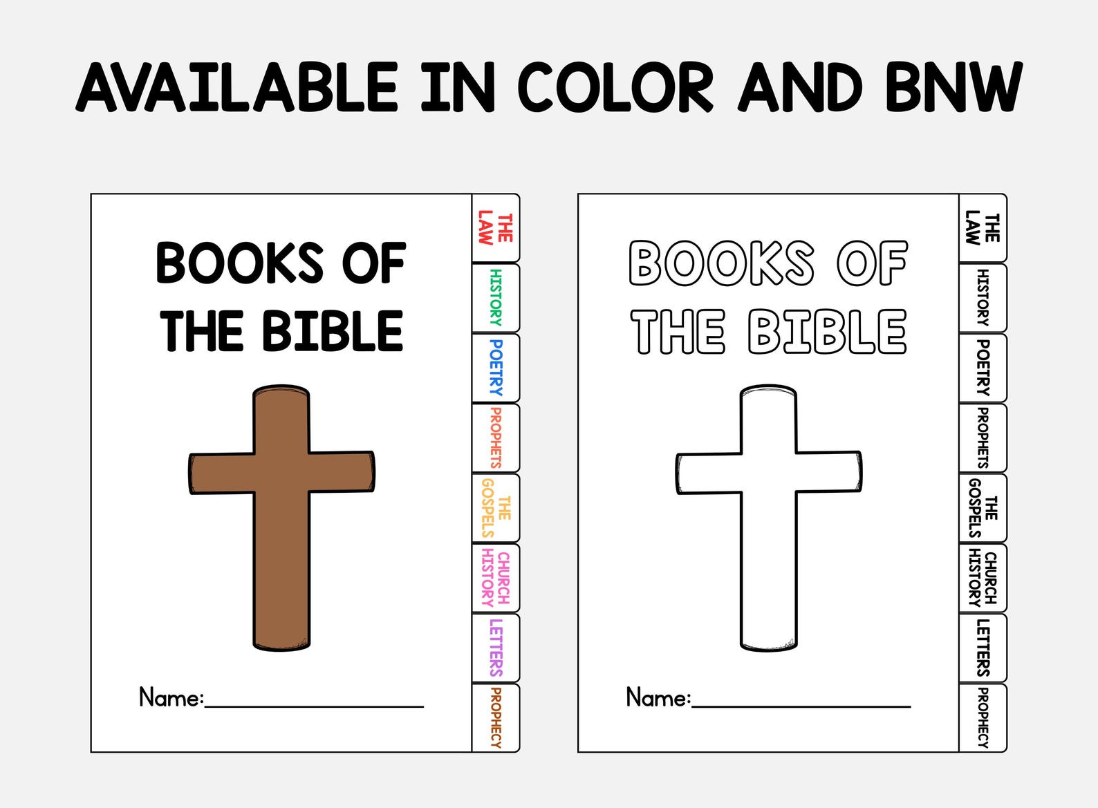Books of the Bible, 66 Old and New Testament Books, Sunday School ...
