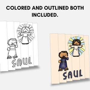 Saul Becomes Paul, Printable Bible Agamograph Craft, Sunday School ...