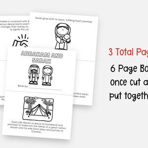 Abraham and Sarah, Printable Mini Bible Book, Sunday School Craft ...
